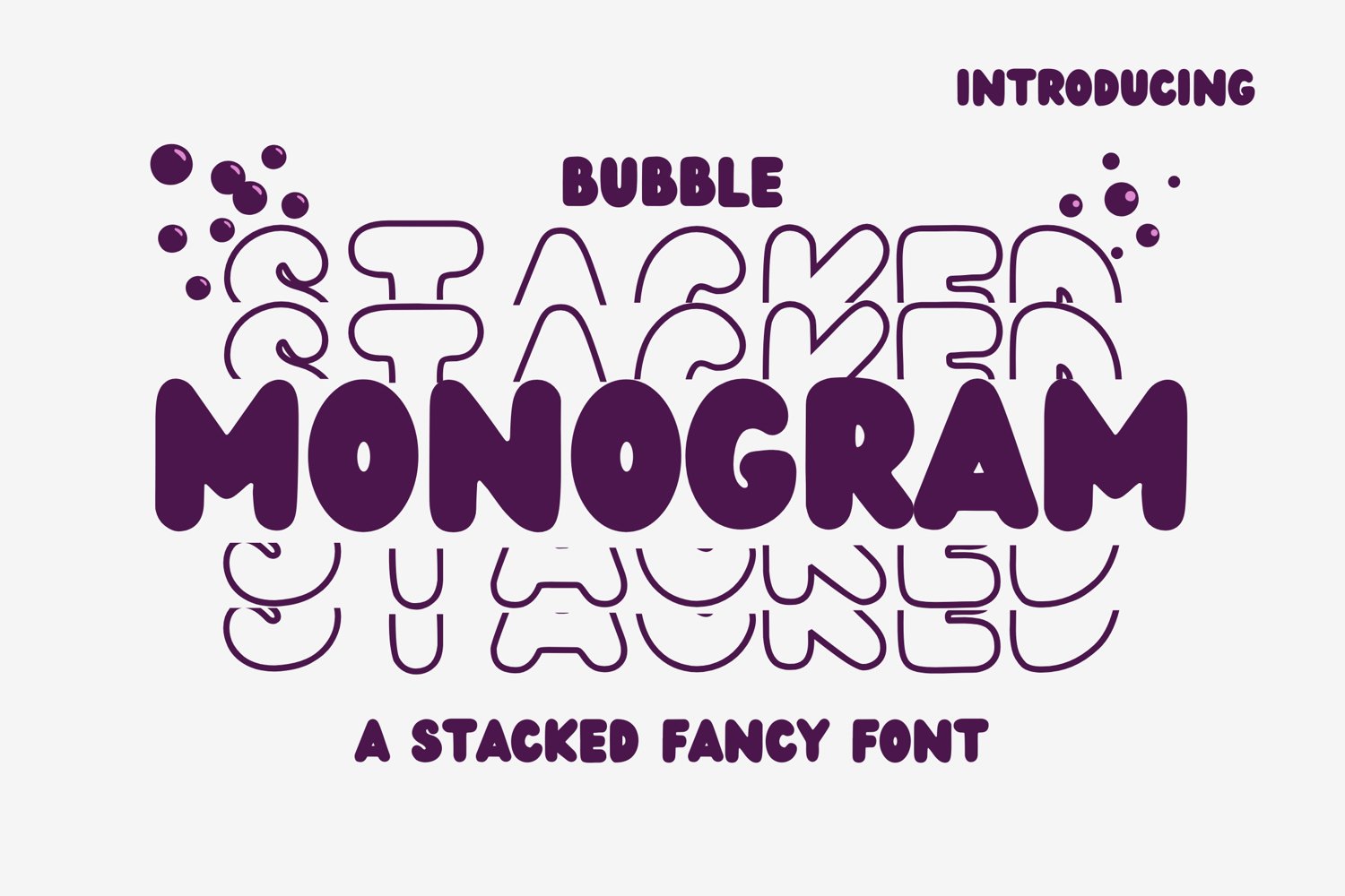 Bubble Stacked Monogram Font – Fontbloom