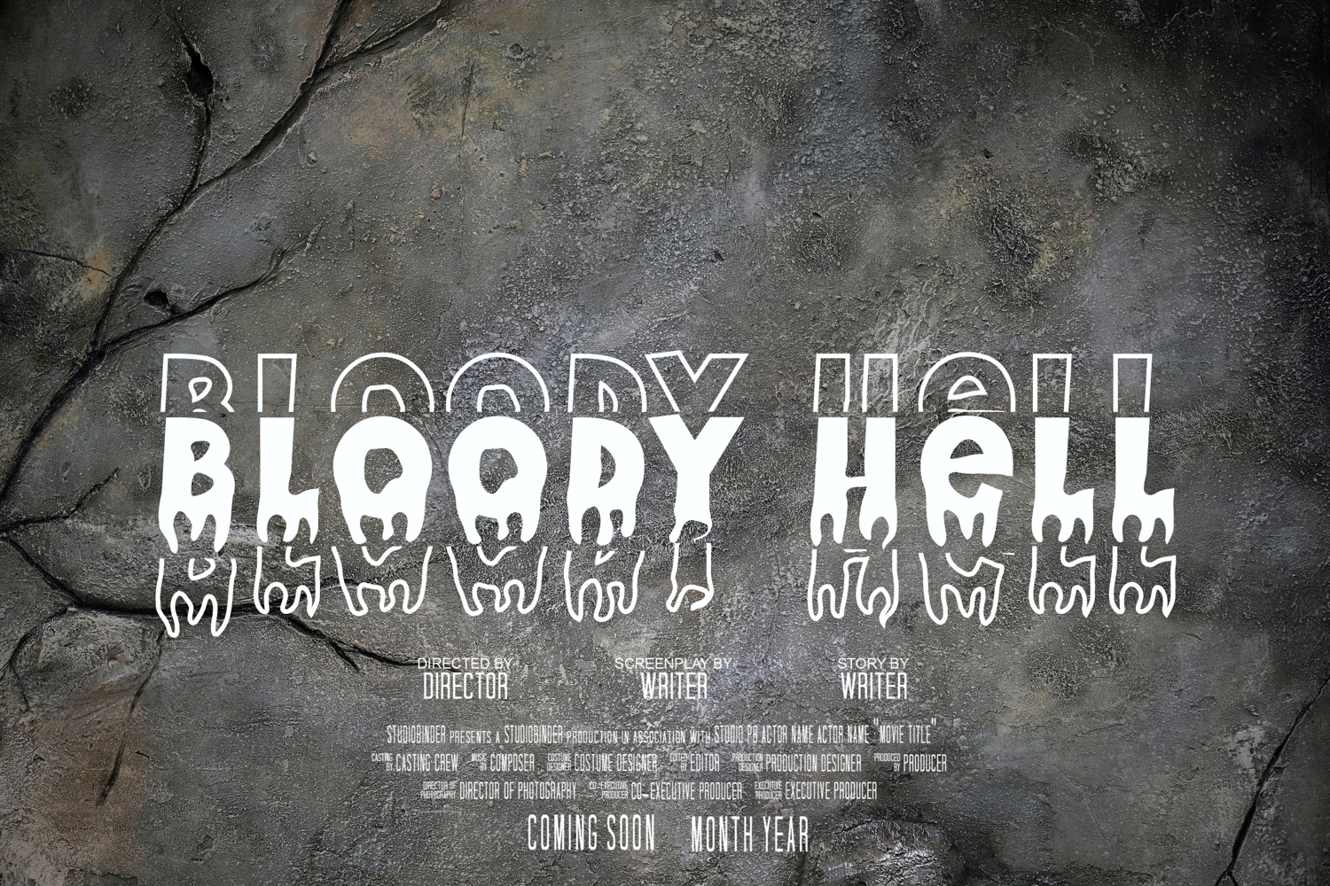 Handwriting Blood Stacked Font – Fontbloom