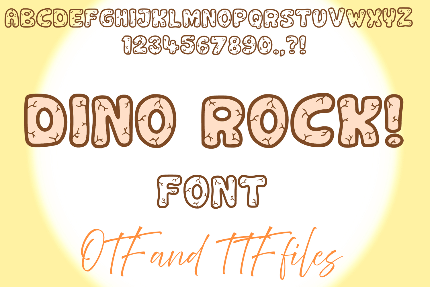 Dino Rock Prehistoric Stone Typeface Font OTF TTF Dinosaur – Fontbloom
