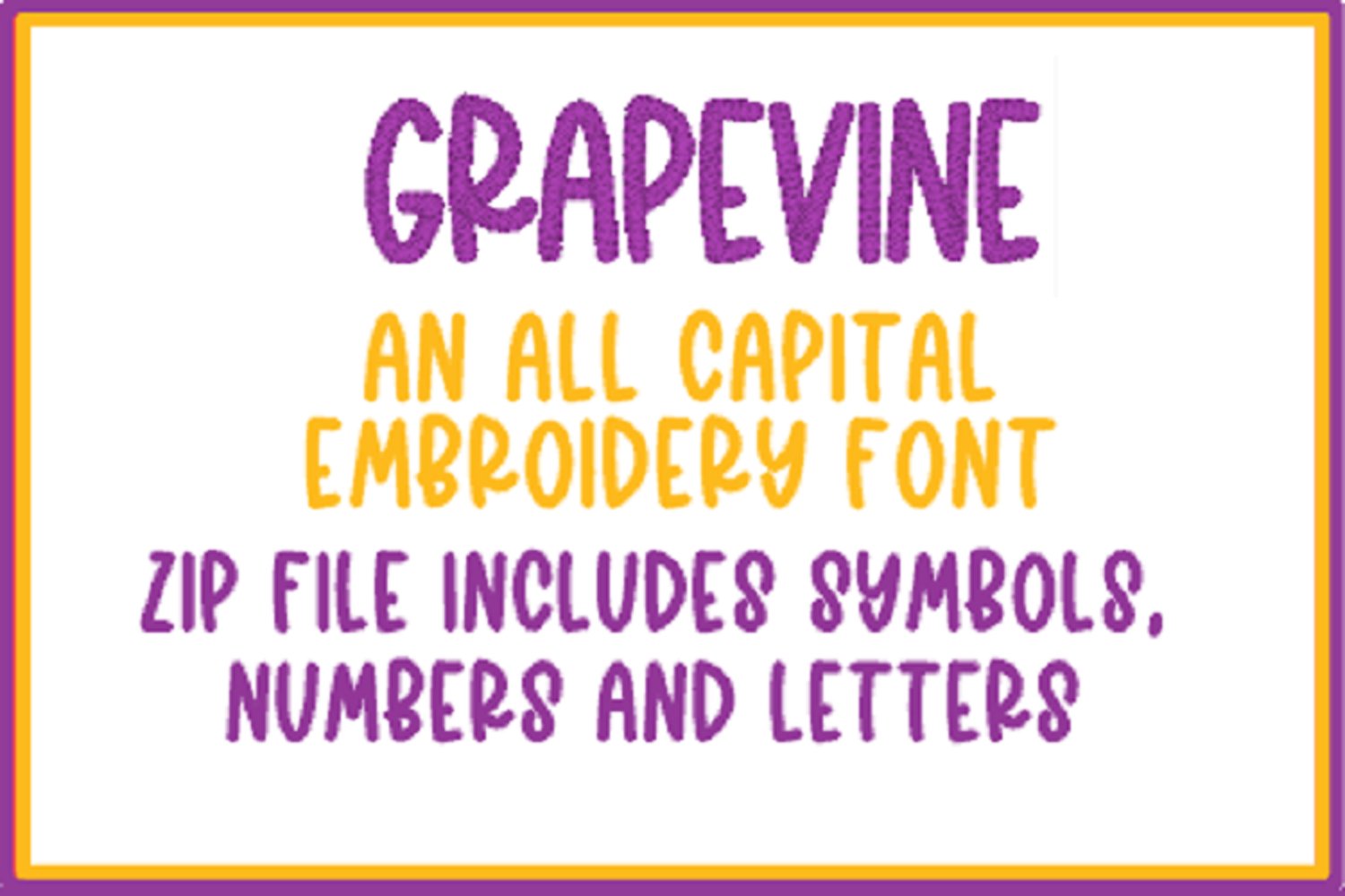 GRAPEVINE EMBROIDERY FONT – Fontbloom