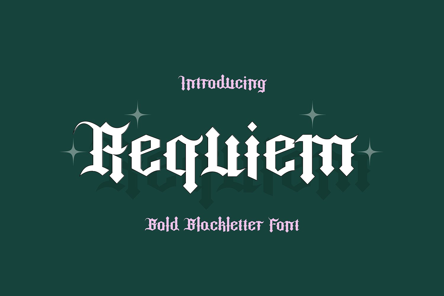 REQUIEM Stylish Gothic Display Font – Fontbloom