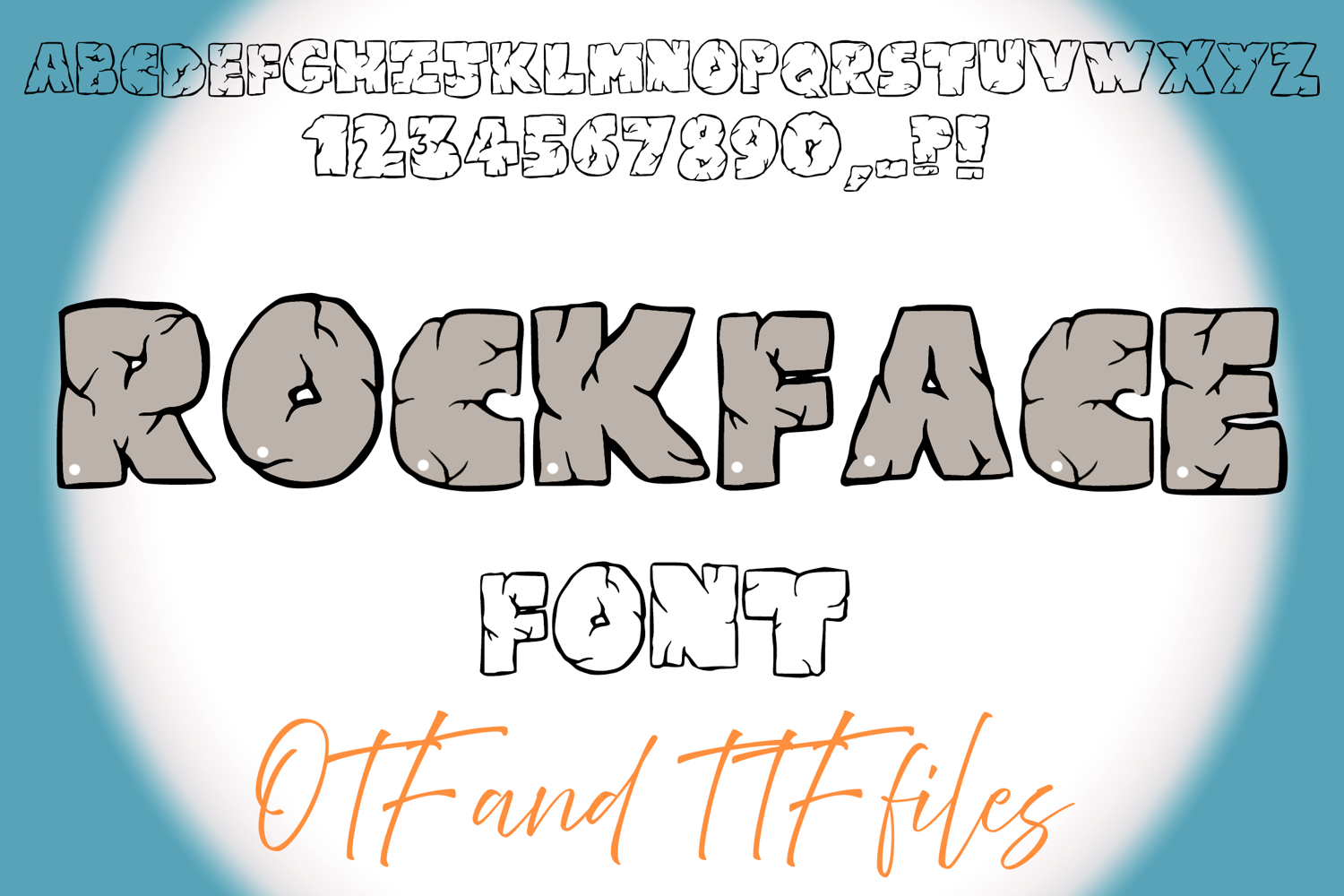 Rockface Stone Rock Cracked Font Lettering OTF ABC Alphabet – Fontbloom